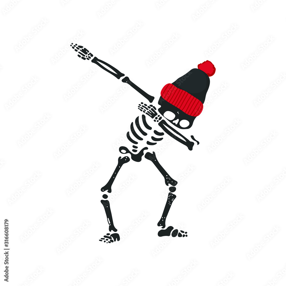 Kid skeleton doing funny Dab - VECTOR Stock Vector | Adobe Stock
