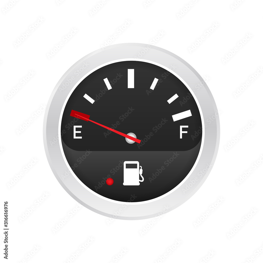 Fuel indicator. Illustration on white background for design ,Empty ...