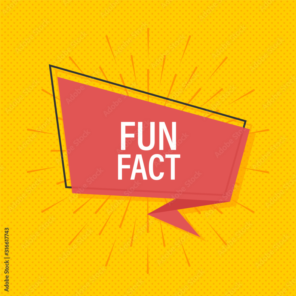 Ribbon banner with text fun fact, poster in pop art style. Vector stock ...