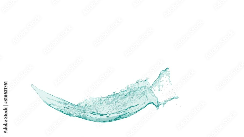 Vidéo Stock 4k slow motion blue vortex water flow with a splashes ...