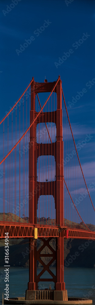Golden Gate Bridge Close Up Side View