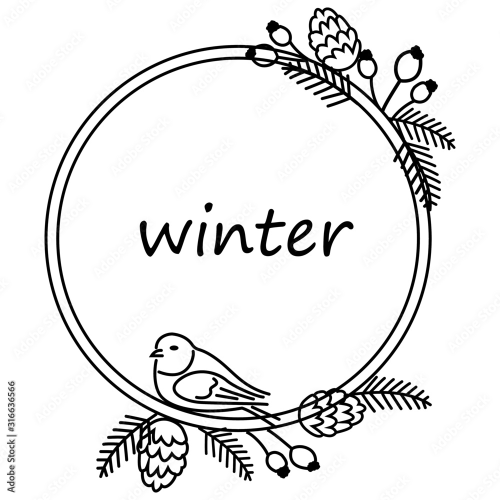 Birds Winter Borders And Frames