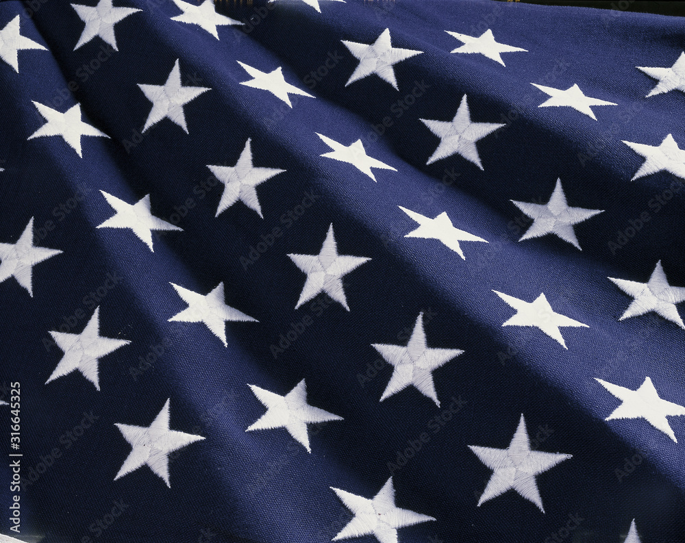 These are the stars of the American flag. They are against their blue ...