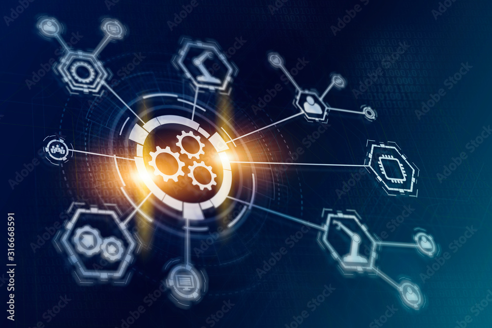 Automation system. Optimisation of business and industrial process ...