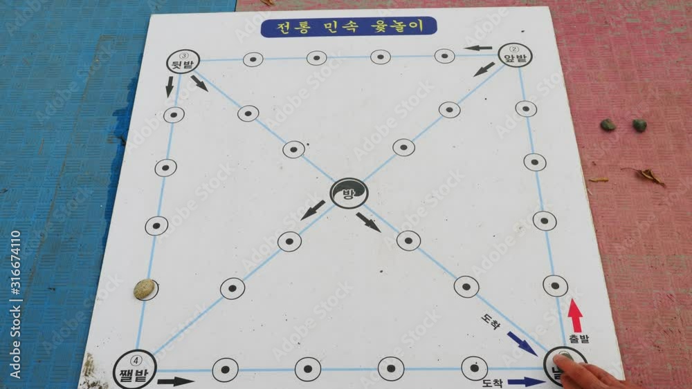 Korean Traditional board Game called Yut Nori also known as Yunnori for ...
