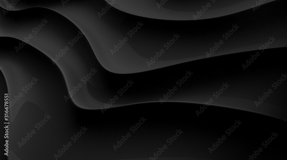 Abstract of dark smooth shape for architectural conceptual, Curve line ...