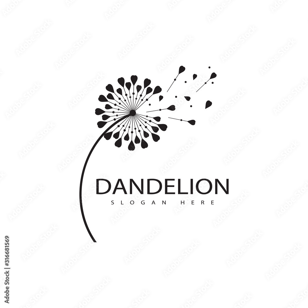 Dandelion vector icon design Stock Vector | Adobe Stock