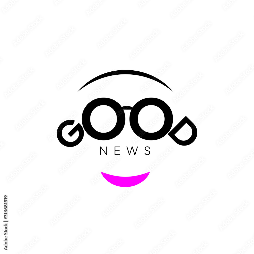 Good news colorful text. Vector illustration, a design about good news ...