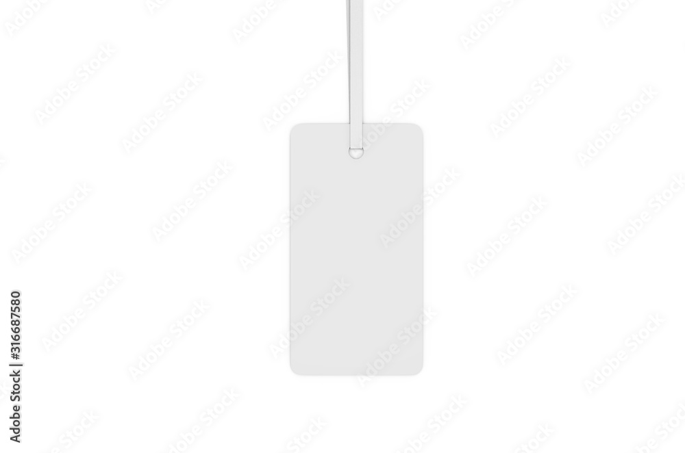 Blank white clean label mockup template on isolated white background ...