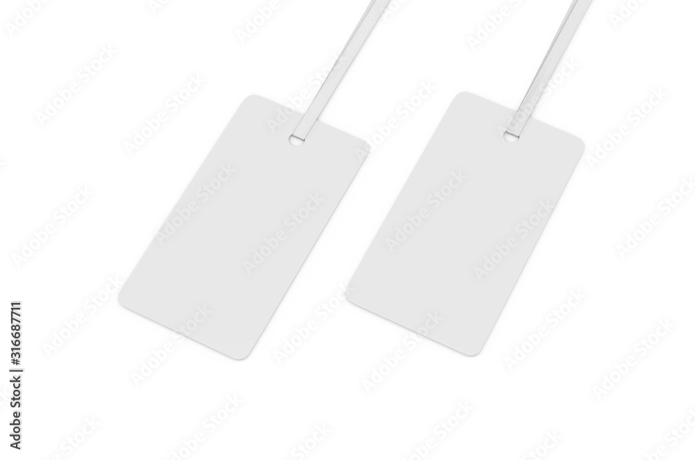 Blank white clean label mockup template on isolated white background ...