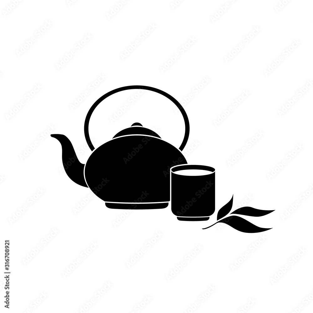 Tea brew solid black icon. Eps 10 vector illustration. Design element ...