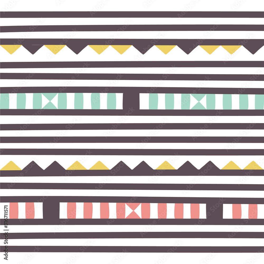 Geometric Ethnic pattern. Tribal pattern Vector illustration. Colorful ...