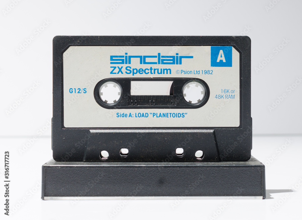 london, england, 05/05/2018 Retro vintage spectrum sinclair 48k arcade ...