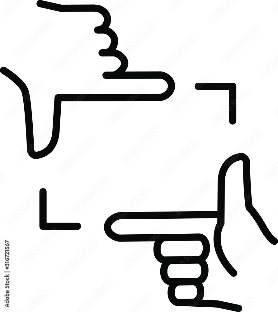 Framing hands icon Stock Vector | Adobe Stock