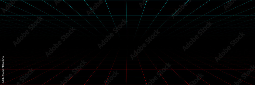 Grid lines in perspective. Abstract background. Grid seamless pattern ...