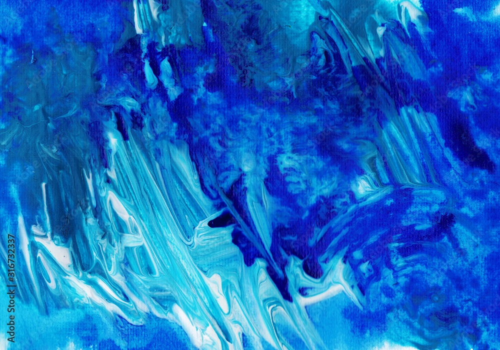 abstract blue background. Modern art. Contemporary art. Abstract ...