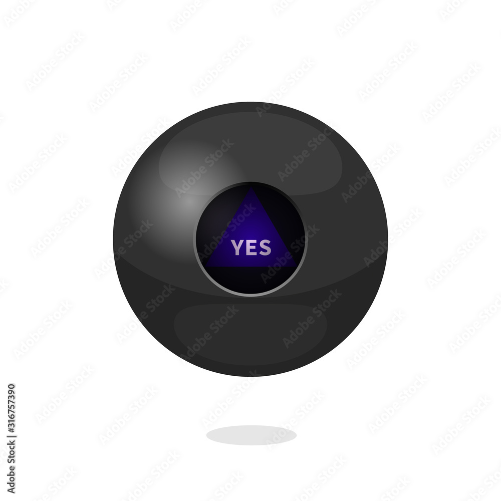 Magic ball icon. Clipart image isolated on white background Stock ...