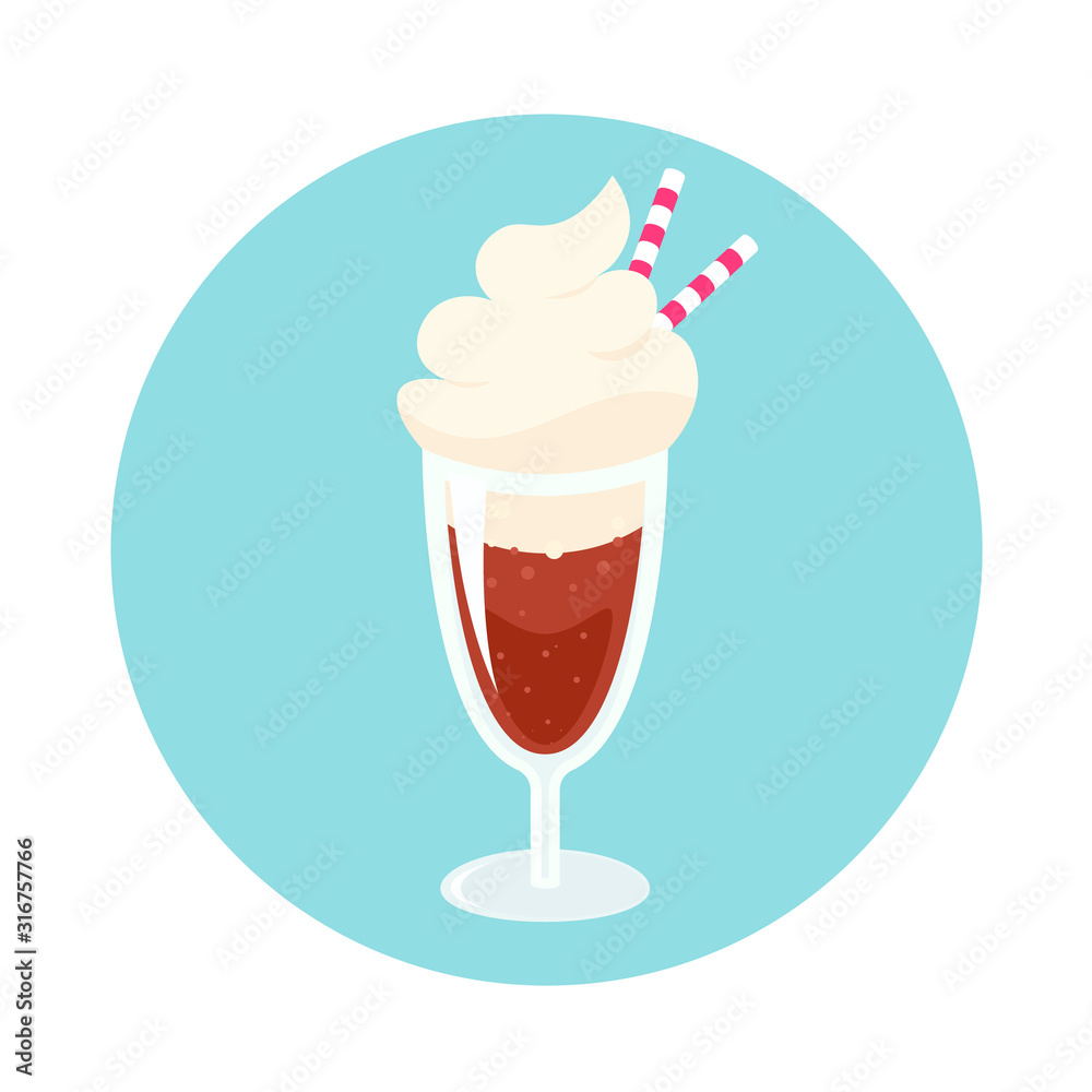 Root Beer Float Clipart Image Isolated On White Background Stock Vector Adobe Stock