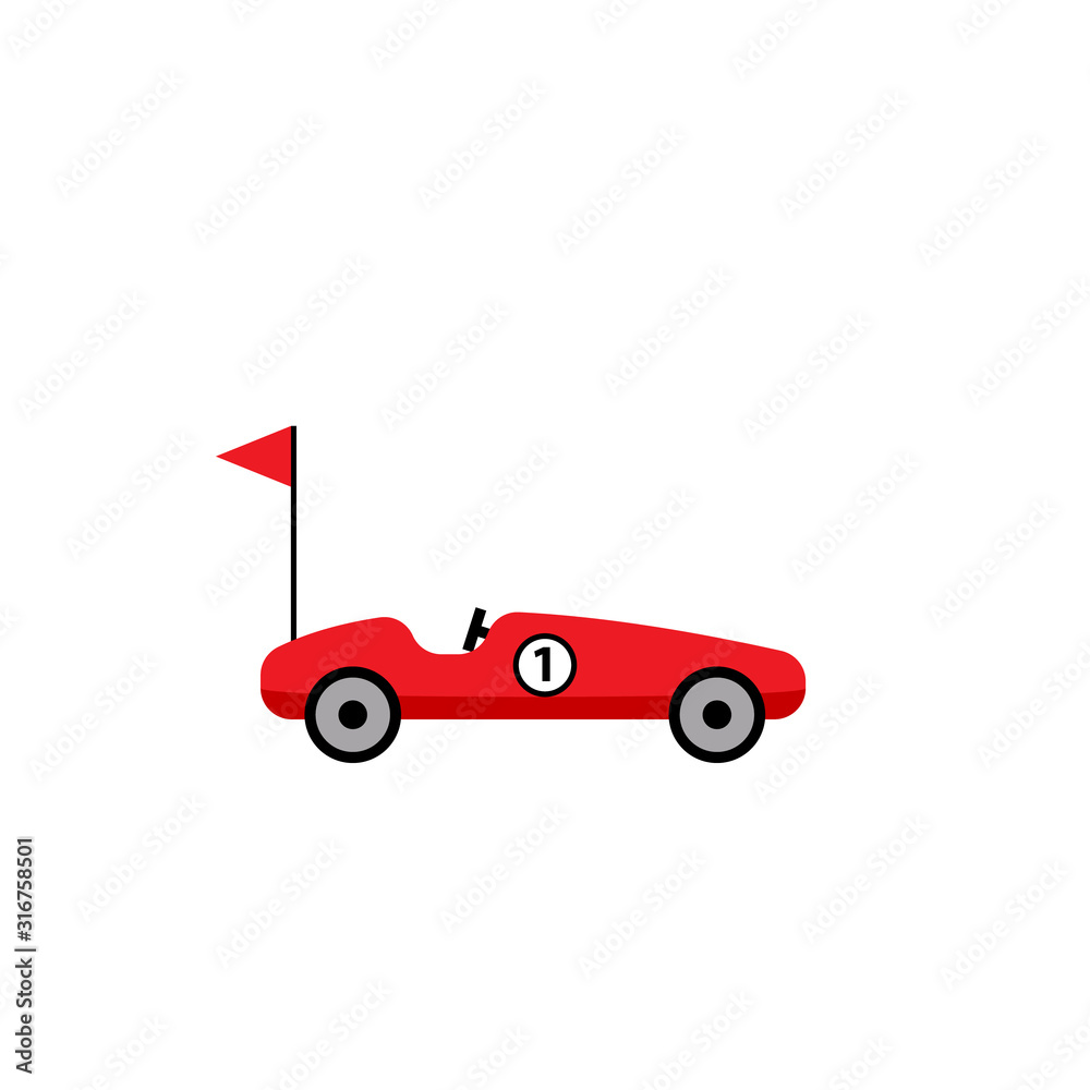 Soap box car icon. Clipart image isolated on white background Stock ...