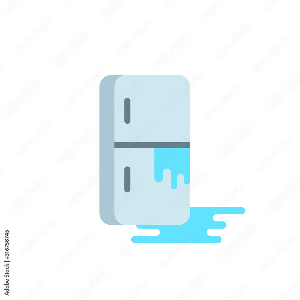 Broken fridge design icon. Clipart image isolated on white background ...