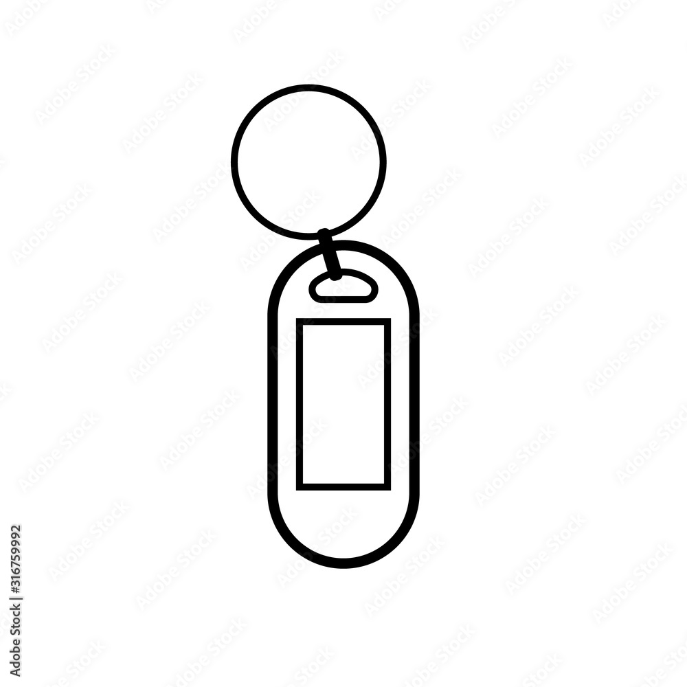 Key Fob outline icon. Clipart image isolated on white background Stock ...
