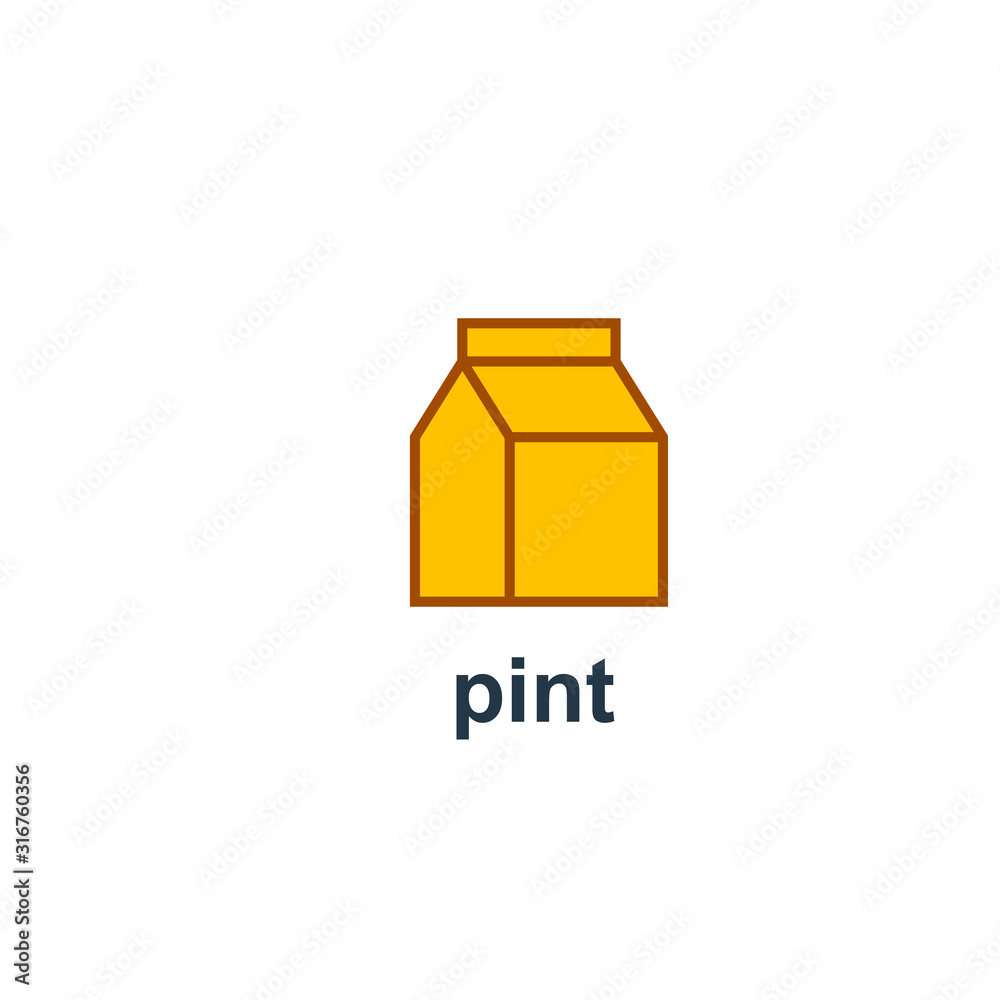 Measuring pint icon. Clipart image isolated on white background Stock ...