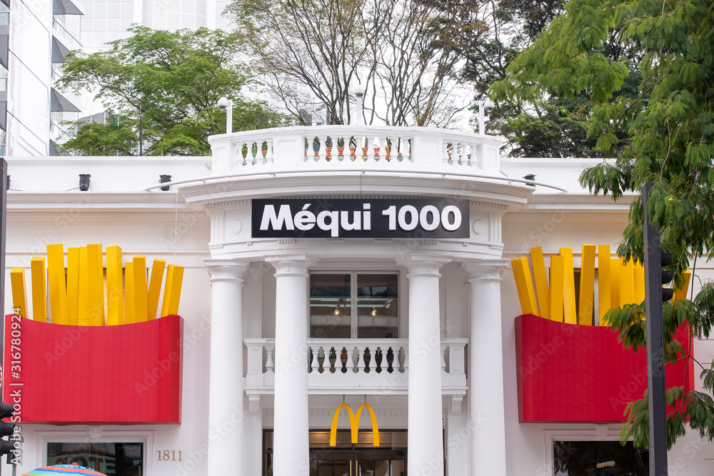 Sao Paulo, Brazil - december 29 2019 - The recently opened “Méqui 1000 ...