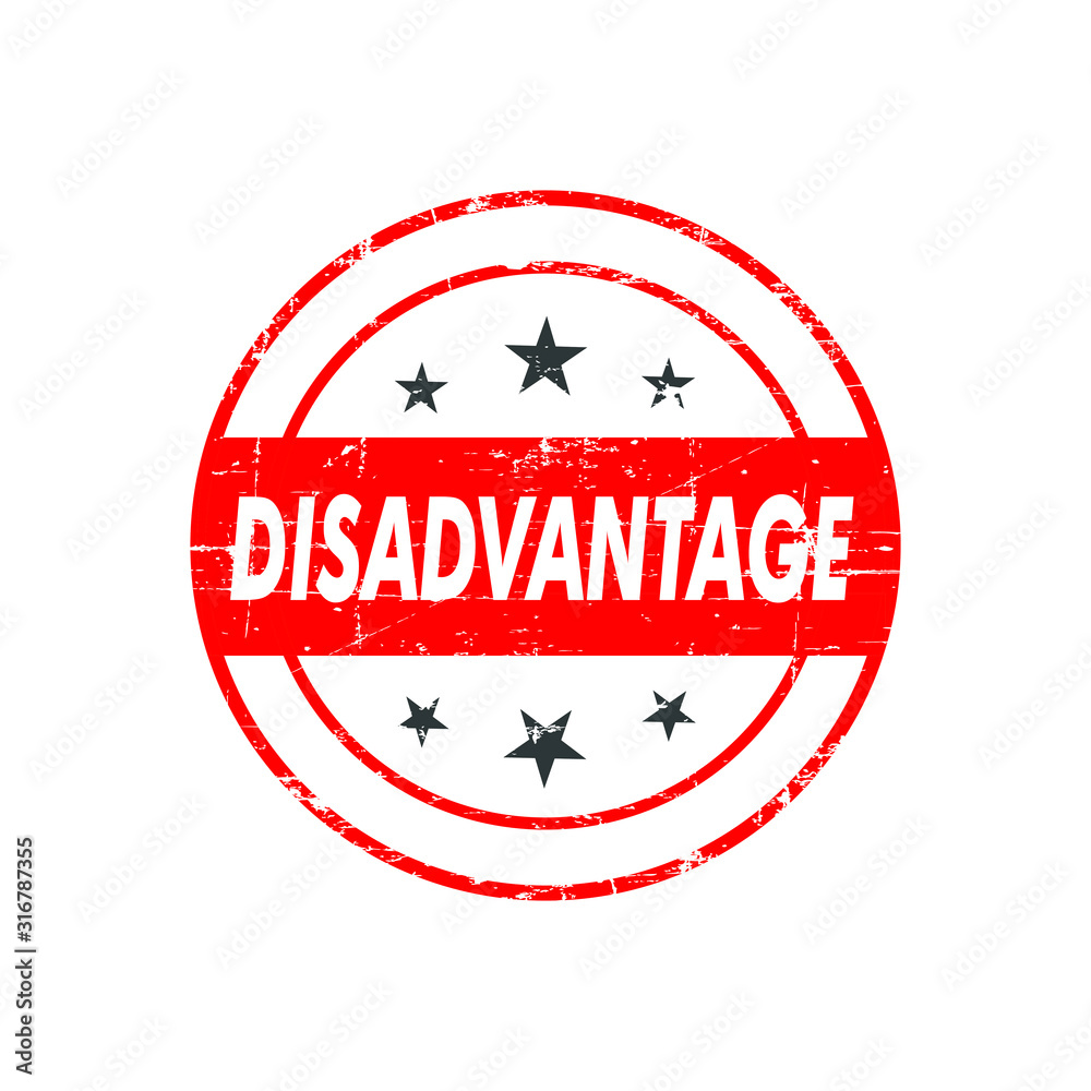 Rubber stamp with word disadvantage inside, vector illustration Stock ...