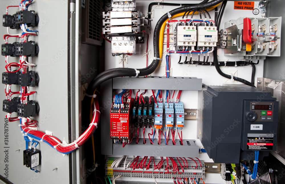 Electronic Circuit board with wires Stock Photo | Adobe Stock