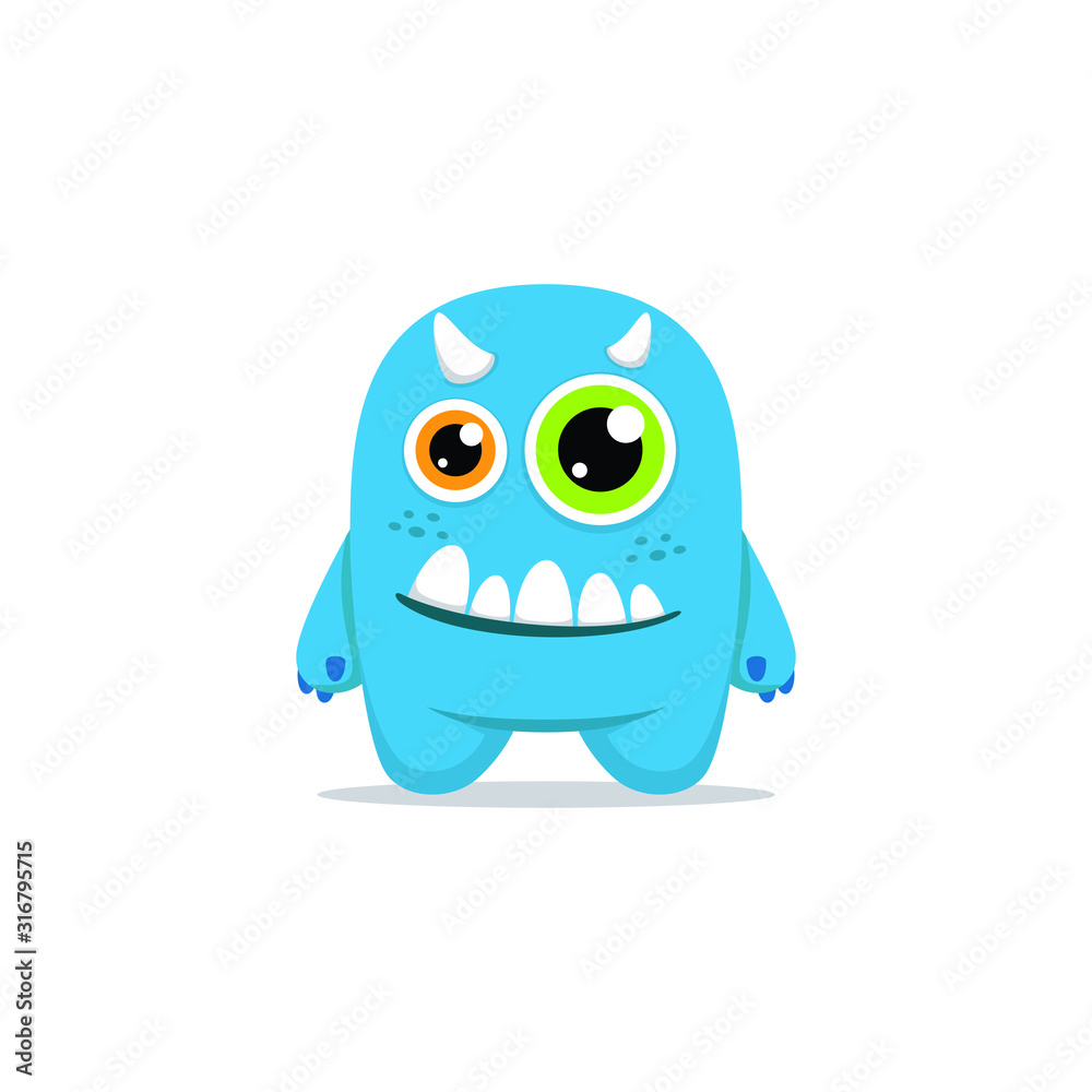 Cute Monster Face Clip Art