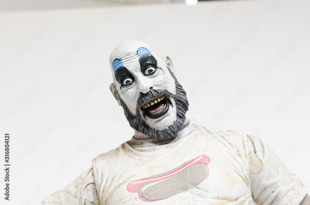 london, england, 05/05/2018 captain spaulding serial killer clown ...