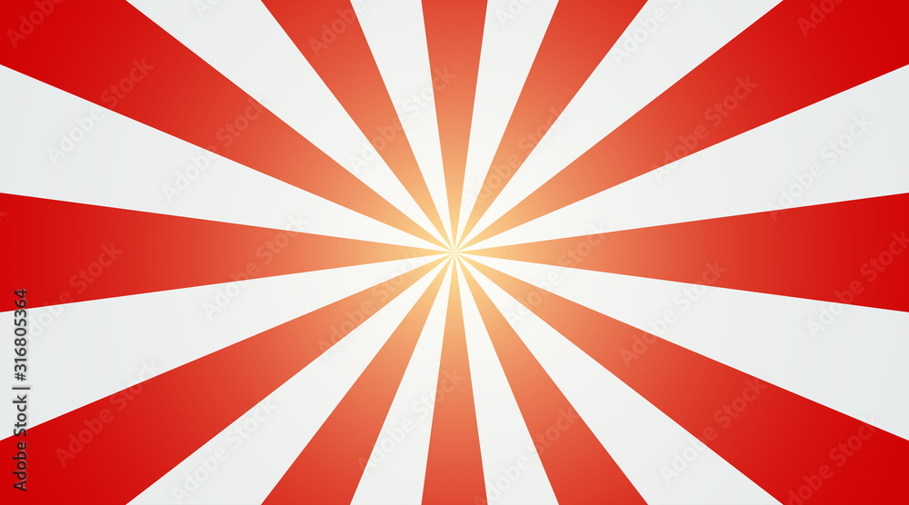 Abstract Vintage Sunlight Of Red And White Background Carnival Circus Tent Top View Style For