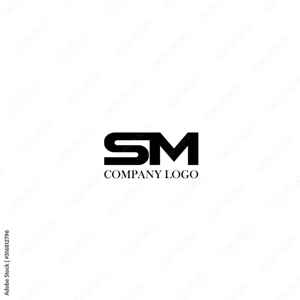 Initial SM letter logo modern design Stock Vector | Adobe Stock