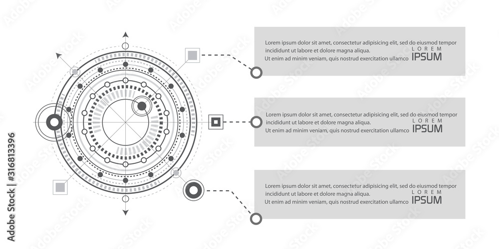 Vetor do Stock: Computer aided design systems. Hud Futuristic ...
