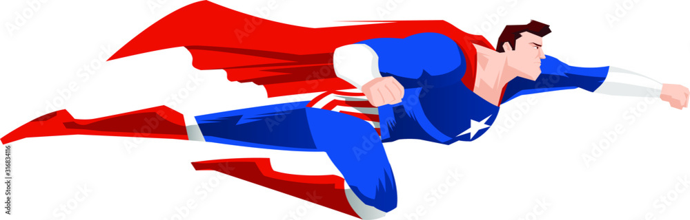 superhero rescue Stock Vector | Adobe Stock