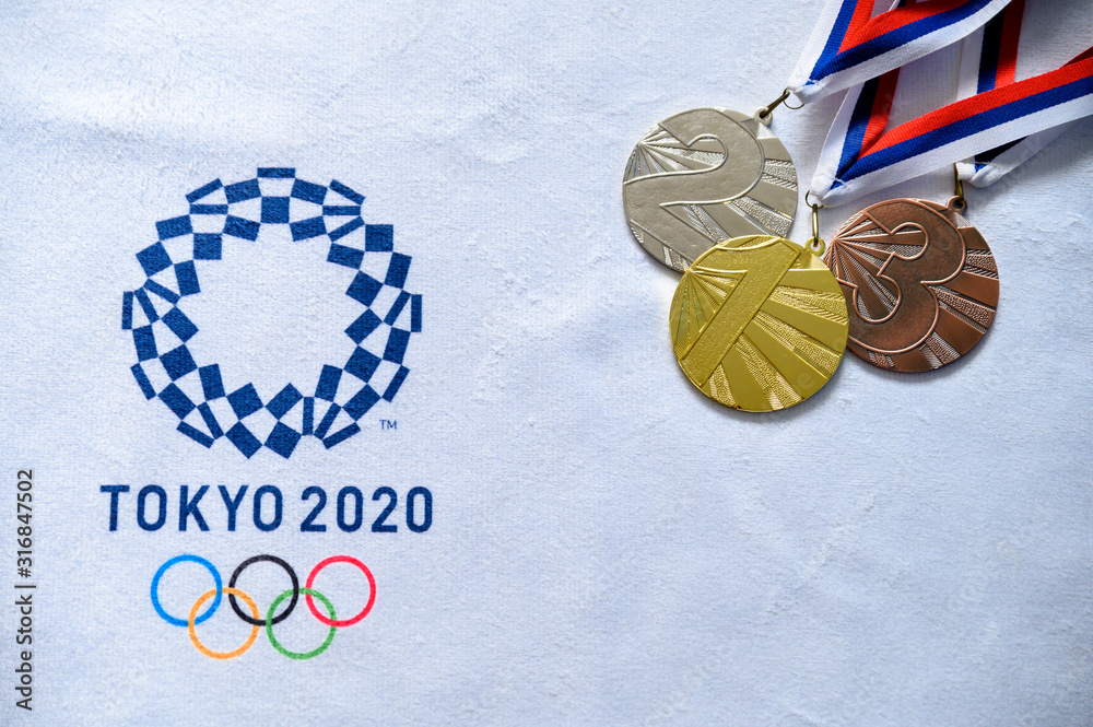 TOKYO, JAPAN, JANUARY. 20. 2020: logo Tokyo 2020 Olympic template ...