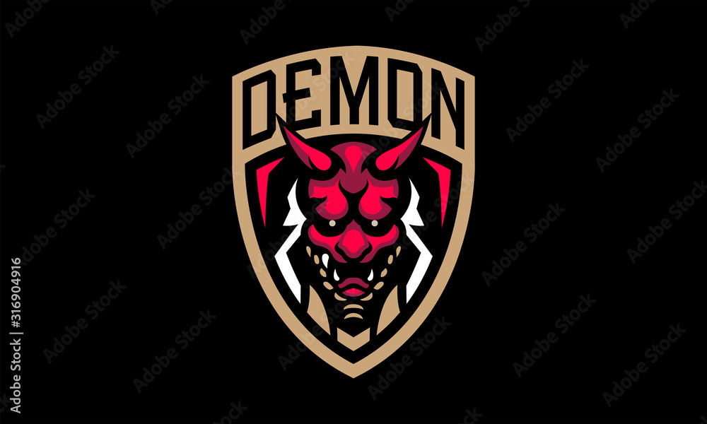 Devil Esport Logo - Mascot Logo-15 Stock Vector | Adobe Stock