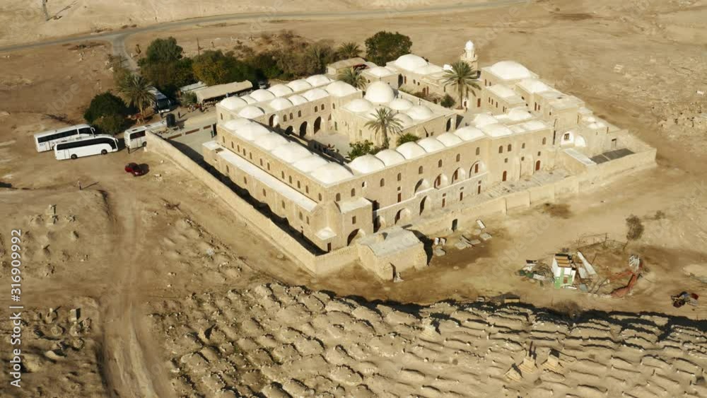 Nabi Musa (Prophet Moses) burial site in Judean desert, Israel, 4k ...