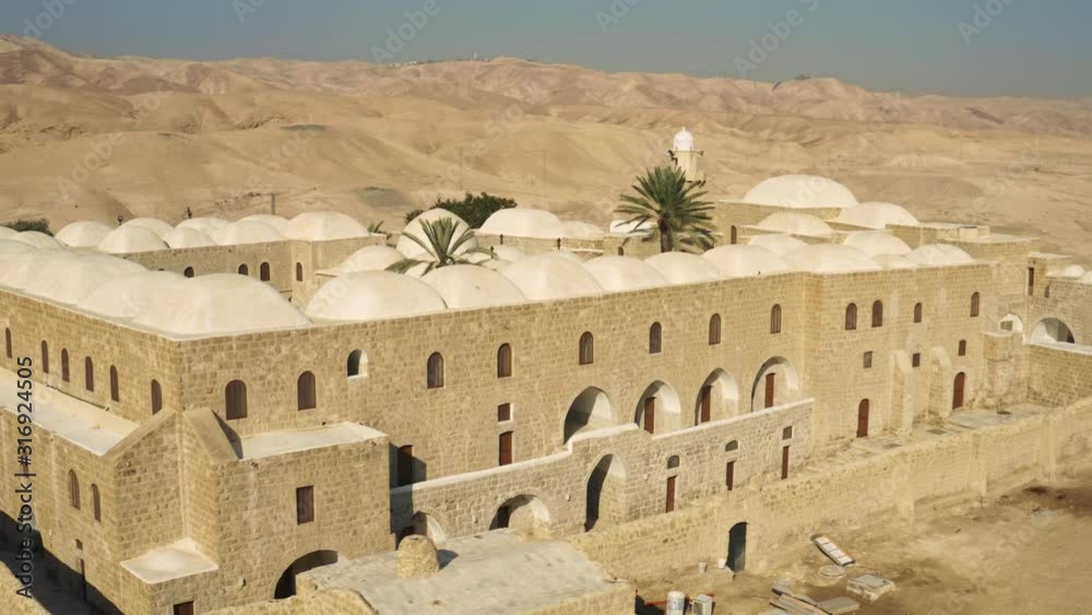 Nabi Musa (Prophet Moses) burial site in Judean desert, Israel, 4k ...