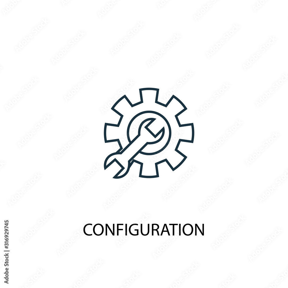 configuration concept line icon. Simple element illustration ...