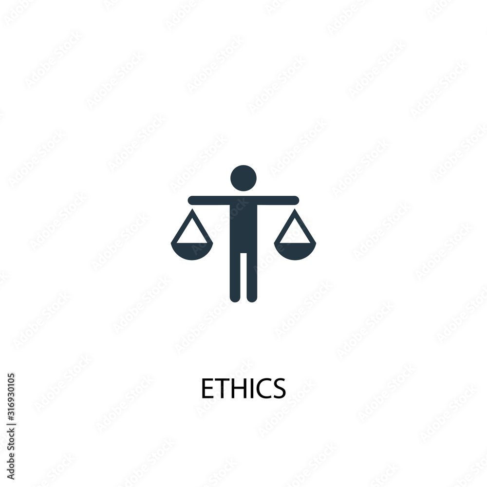 ethics icon. Simple element illustration. ethics concept symbol design ...