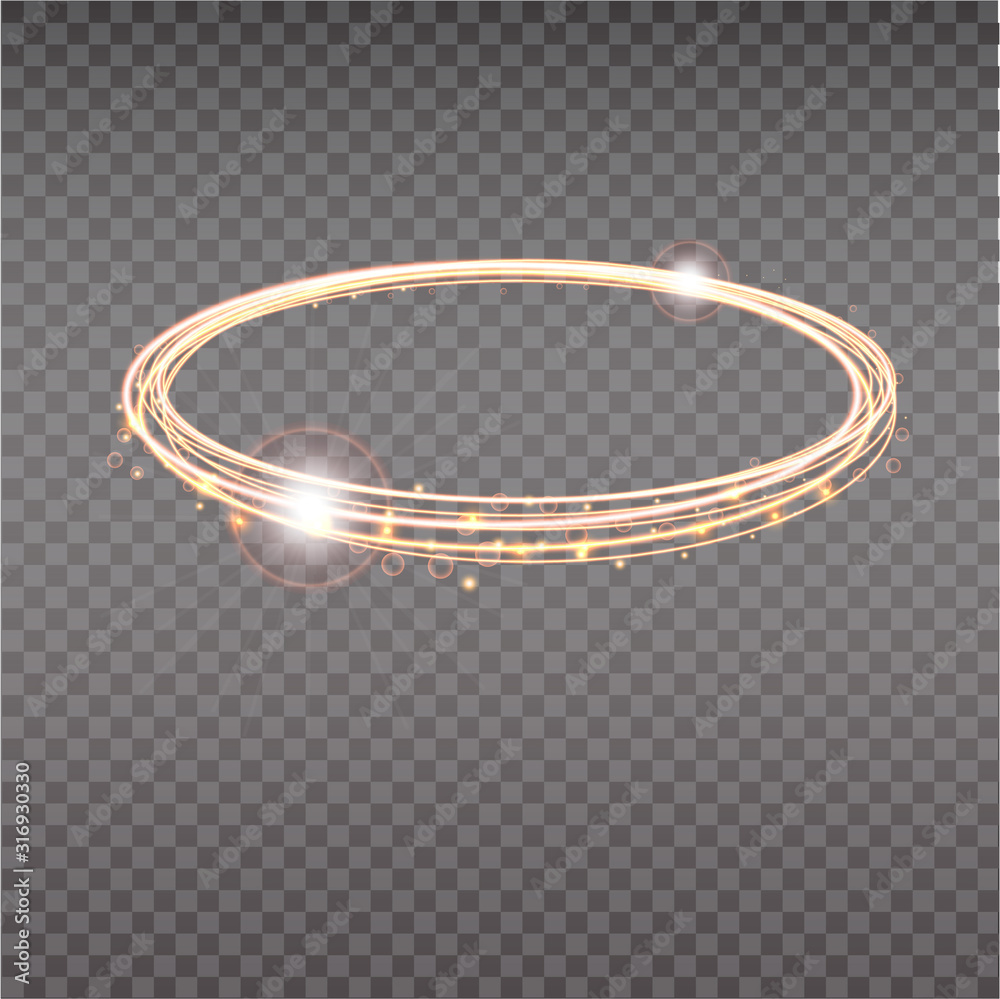 Bright halo. Abstract glowing circles. Light optical effect halo on ...