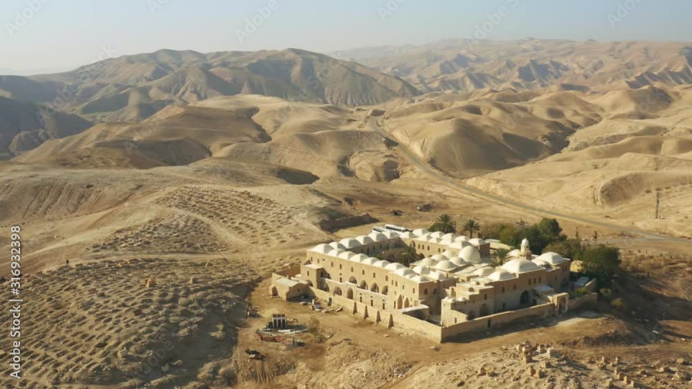 Nabi Musa (Prophet Moses) burial site in Judean desert, Israel, 4k ...