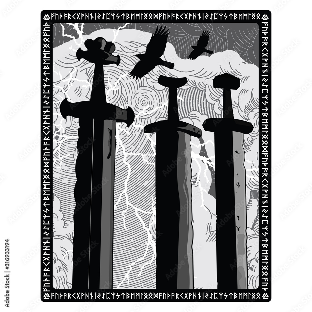 Sverd i Fjell - Swords in Rock, symbol of Stavanger. Three swords at ...