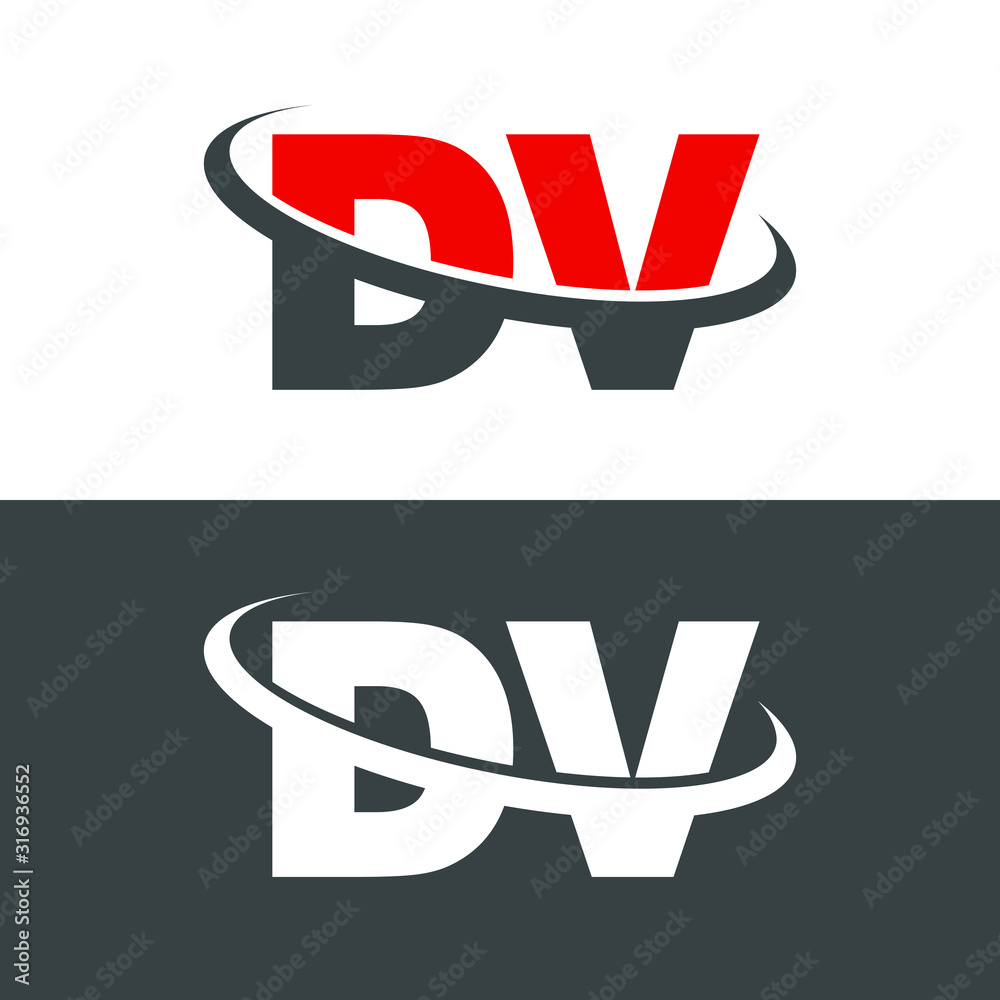 dv letters logo element Stock Vector | Adobe Stock