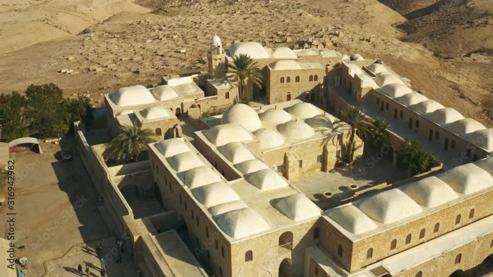 Nabi Musa (Prophet Moses) burial site in Judean desert, Israel, 4k ...