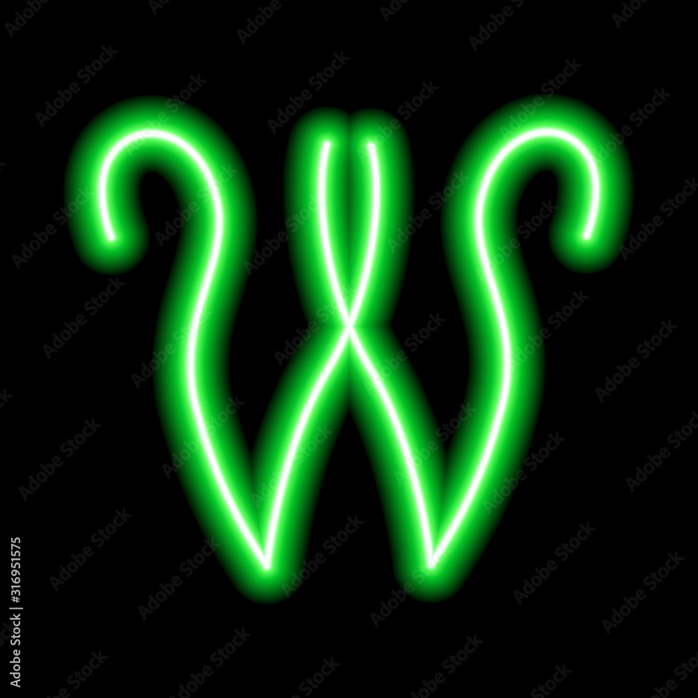 Lime Green Letter A