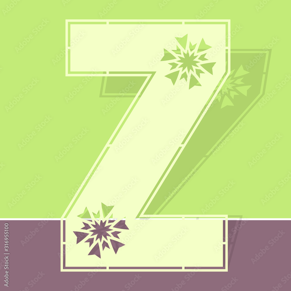 Laser cutting letter Z. Woodcut vector design. Plywood lasercut gift ...