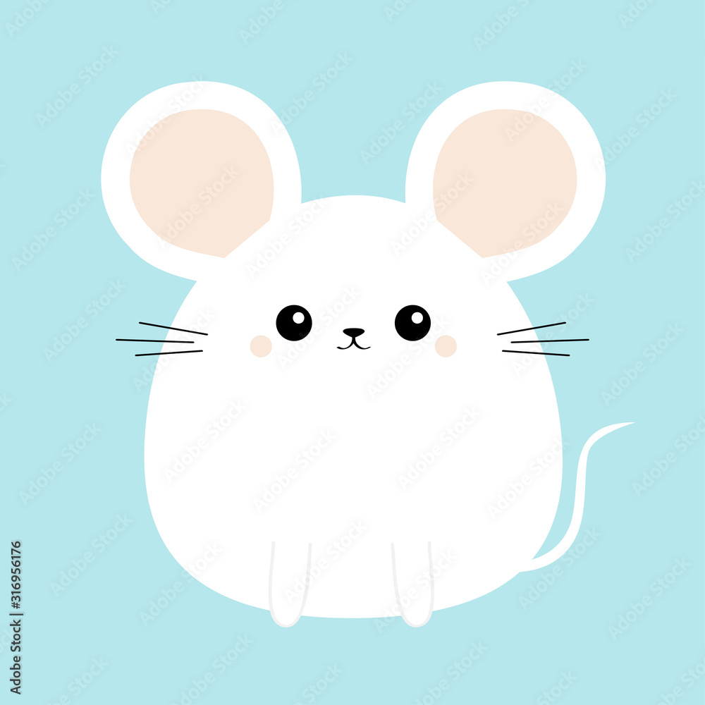 Cute Baby White Mouse
