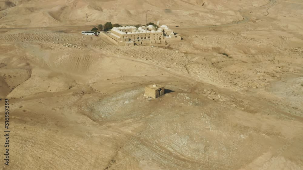 Nabi Musa (Prophet Moses) burial site in Judean desert, Israel, 4k ...